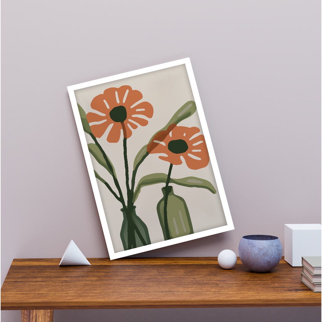 Jual Hiasan Dinding Bingkai Kayu Gambar Bunga, Floral Flower Wall ...