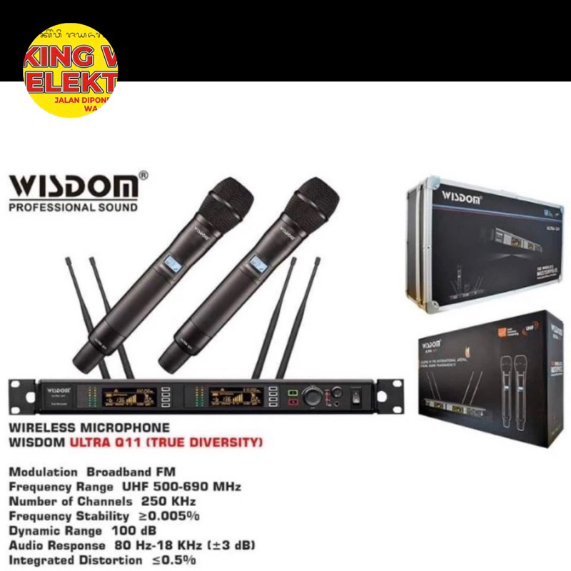 Jual Mic microphone wireless Wisdom Ultra Q11 | Shopee Indonesia