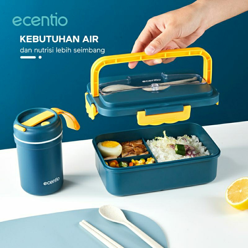 Jual Ecentio Lunch Box set Plus Sup Bowl | Shopee Indonesia