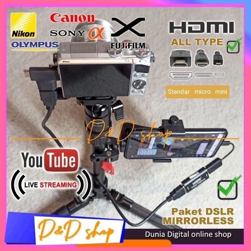 Jual KABEL & HDMI VIDEO CAPTURE LIVE STREAMING menggunakan kamera ...