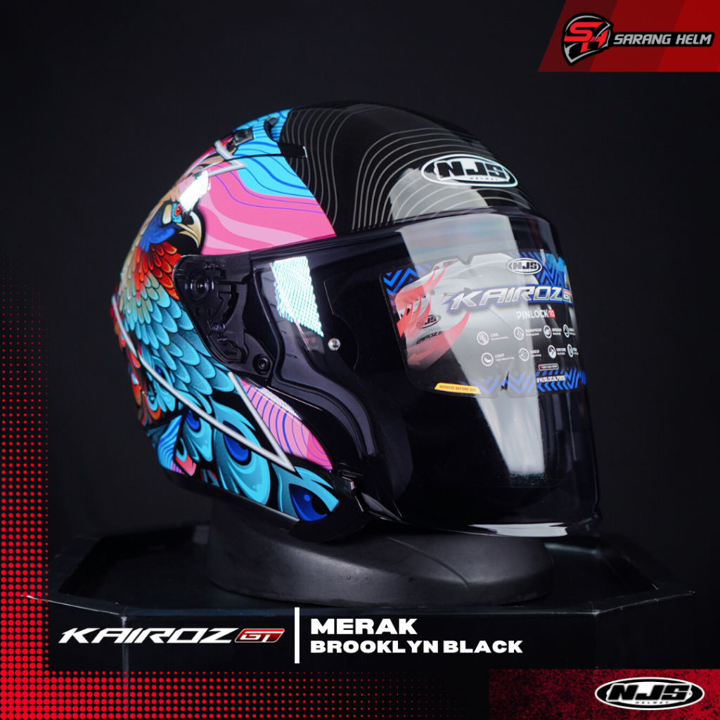 Jual NJS Kairoz GT Merak (FREE SPOILER GT) - Helm Half Face | Kairoz GT ...