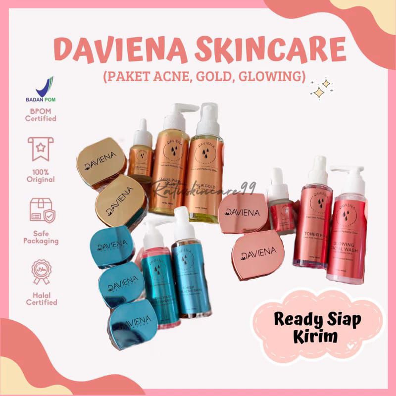 Jual DAVIENA SKINCARE | PAKET GOLD SERIES DAVIENA | PAKET GLOWING ...