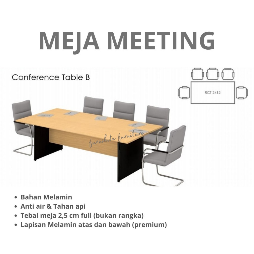 Jual MEJA MEETING 240 CM EURO RCT 2412 MEJA CONFERENCE | Shopee Indonesia