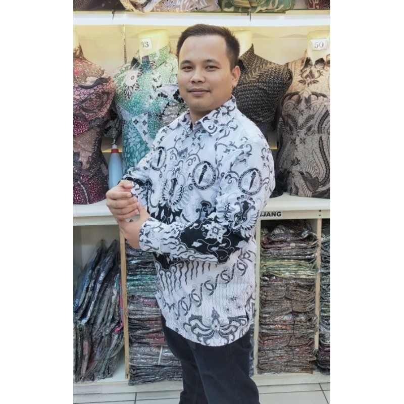 Jual baju pgri pria full furing / seragam guru pria pgri full furing | Shopee Indonesia