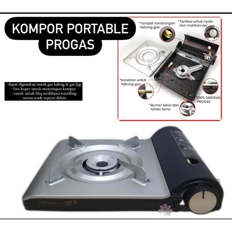 Jual KOMPOR PORTABLE PROGAS / KOMPOR BBQ | Shopee Indonesia