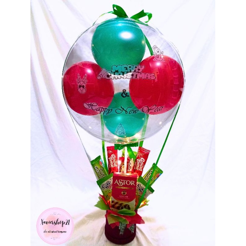 Jual READY! Baloon Snack Tema Merah Hijau / Bloom Box Baloon(Free Lampu ...