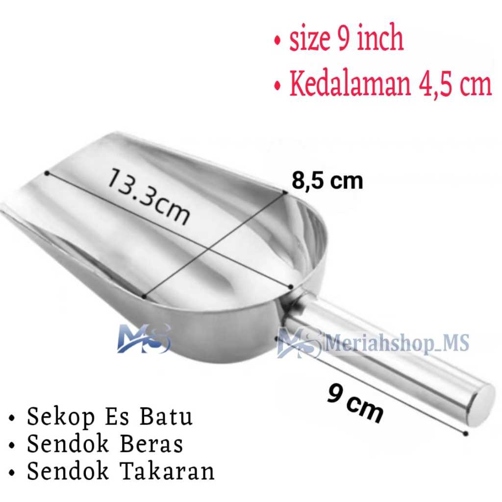 Jual Sendok Takaran Beras Sekop skop Es Batu 9 inch 9" Ice Shovel Scoop ...