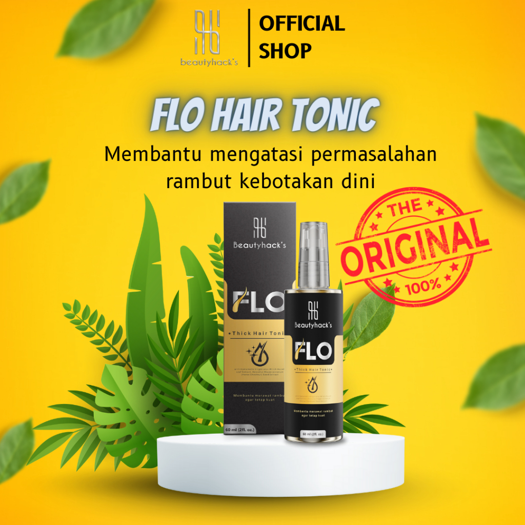 Jual FLO Hair Tonic Penumbuh Rambut Kebotakan Dini Original Beautyhacks ...