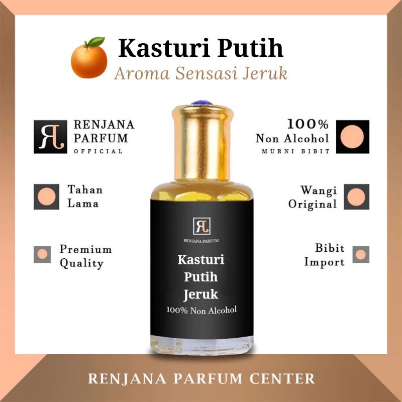 Jual Parfum Minyak Wangi KASTURI PUTIH Aroma Jeruk - Non Alkohol ...