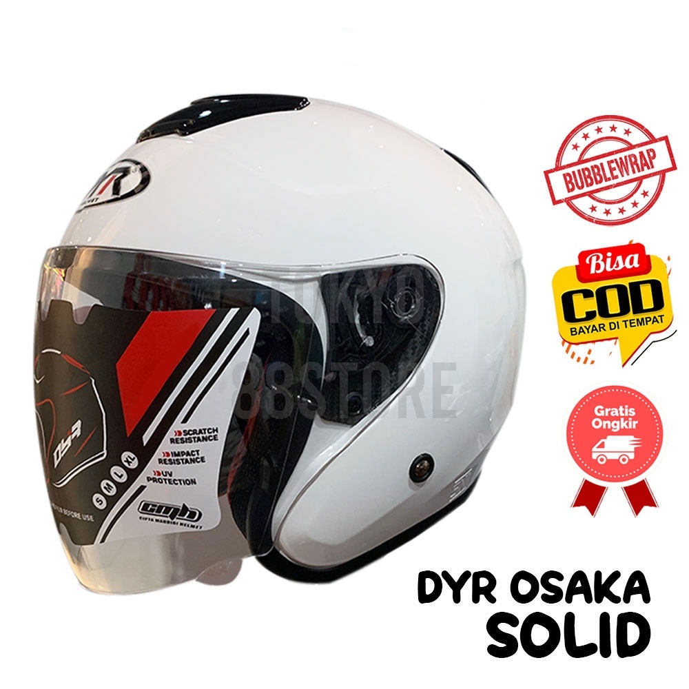 Jual Helm DYR Osaka Solid | Half Face Motorcycle SNI | Shopee Indonesia