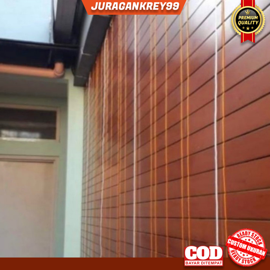 Jual Tirai kayu kiray outdoor ukuran permeter persegi dan warna sesuai ...