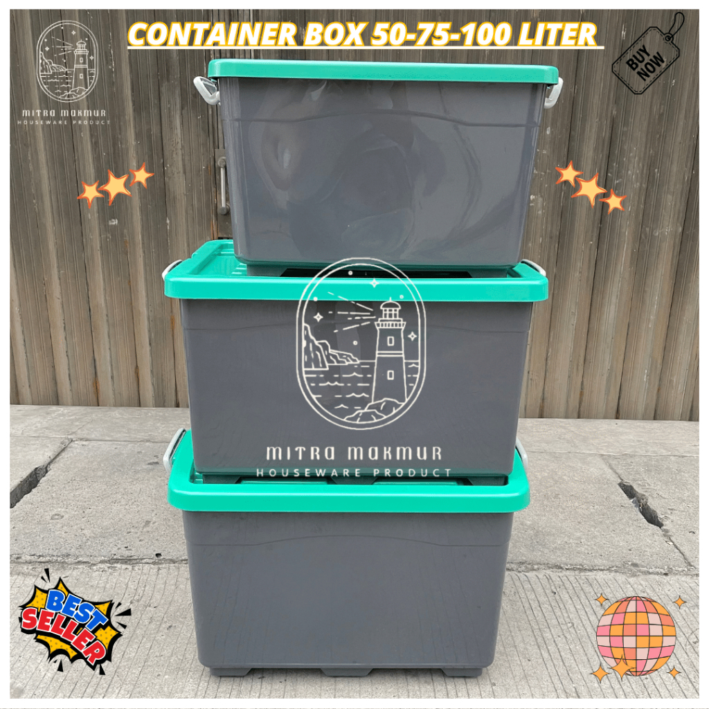 Jual Kontainer Box Roda Atari 25 50 75 100 Liter Container Box ...