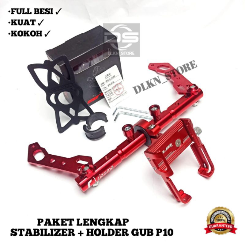 Jual Holder GUB P10 paket lengkap + dudukan stabilizer spion Motor Nmax ...