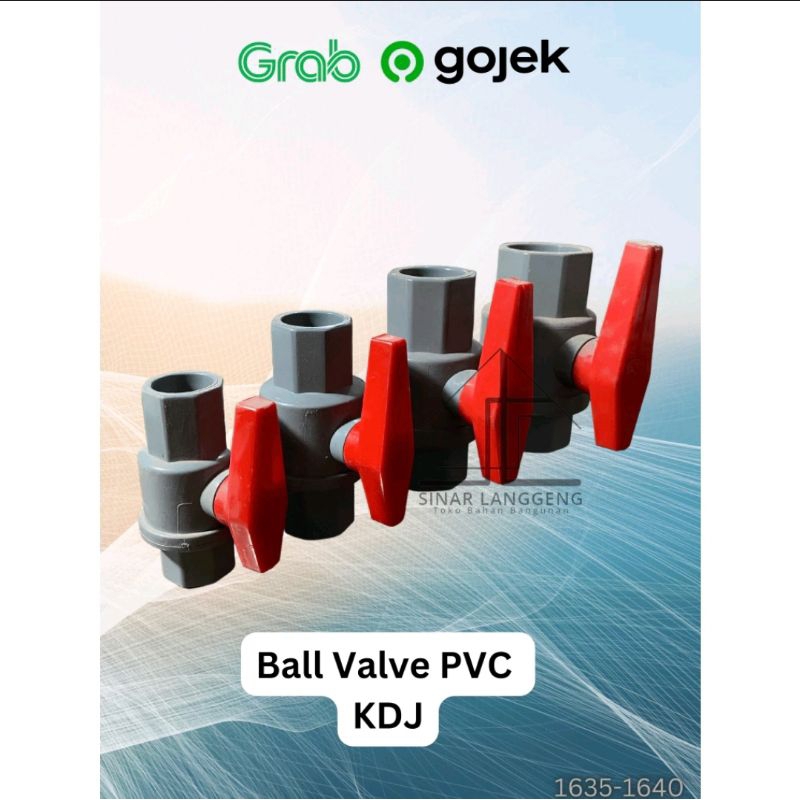 Jual Ballvalve Ball valve / Stopkran Stop Kran PVC merk KDJ uk 1/2 ...