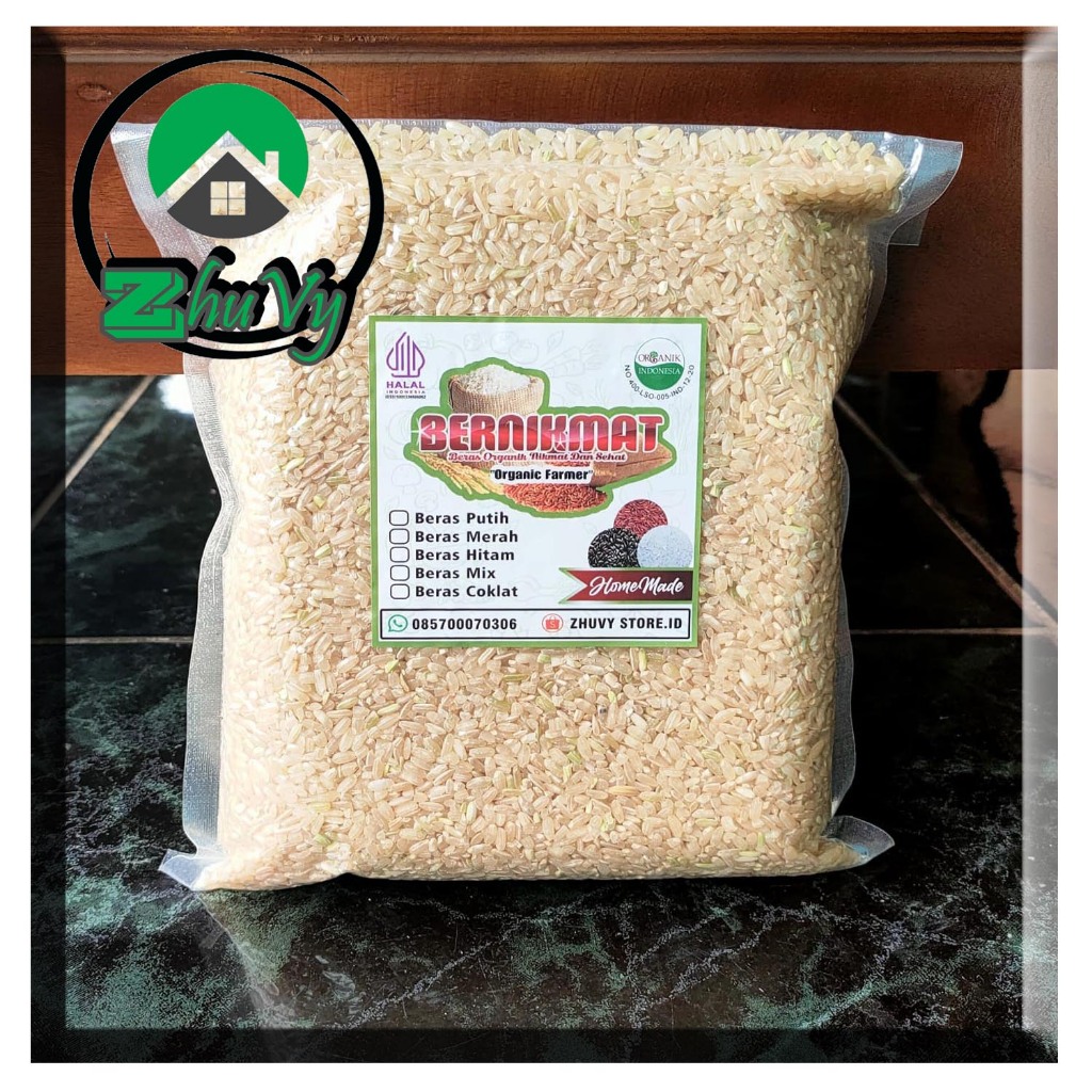 Jual BERAS ORGANIK BERNIKMAT PECAH KULIT (BERAS COKLAT) 1 KG | Shopee ...