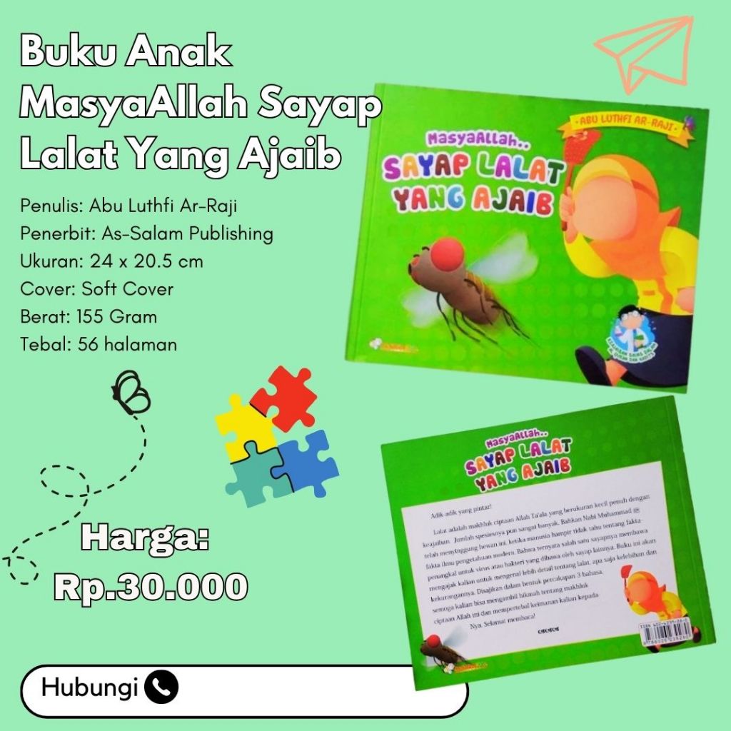Jual BUKU ANAK Masya Allah Sayap Lalat Yang Ajaib - As-Salam Publishing ...