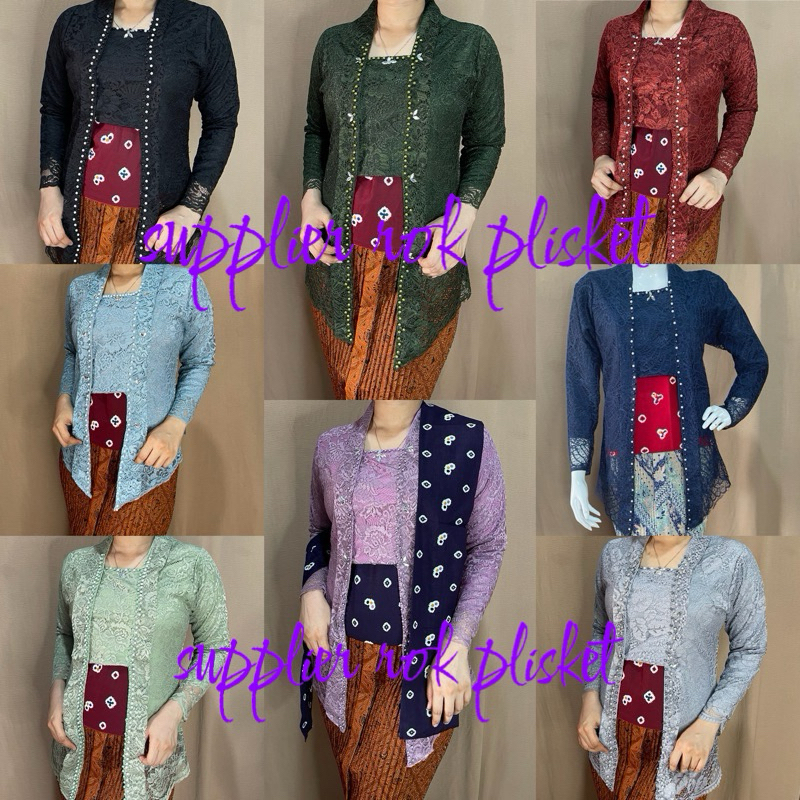 Jual Kebaya Kutubaru Bahan Brukat Brokat Pakai Furing Bahan Adem Shopee Indonesia