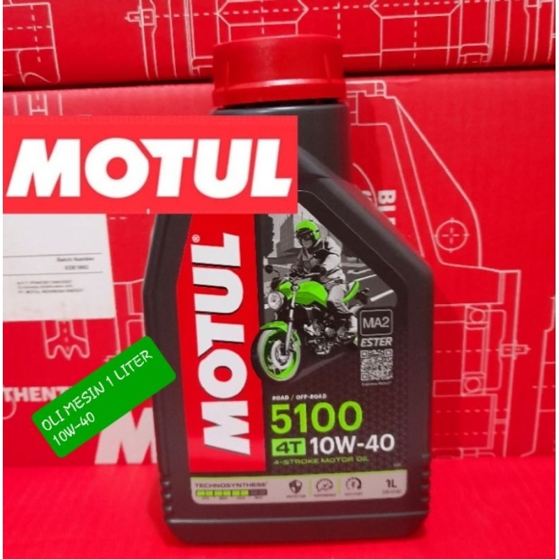 Jual Oli Oil MOTUL 4T 5100 10W-40 1Liter Oli Mesin Motor | Shopee Indonesia
