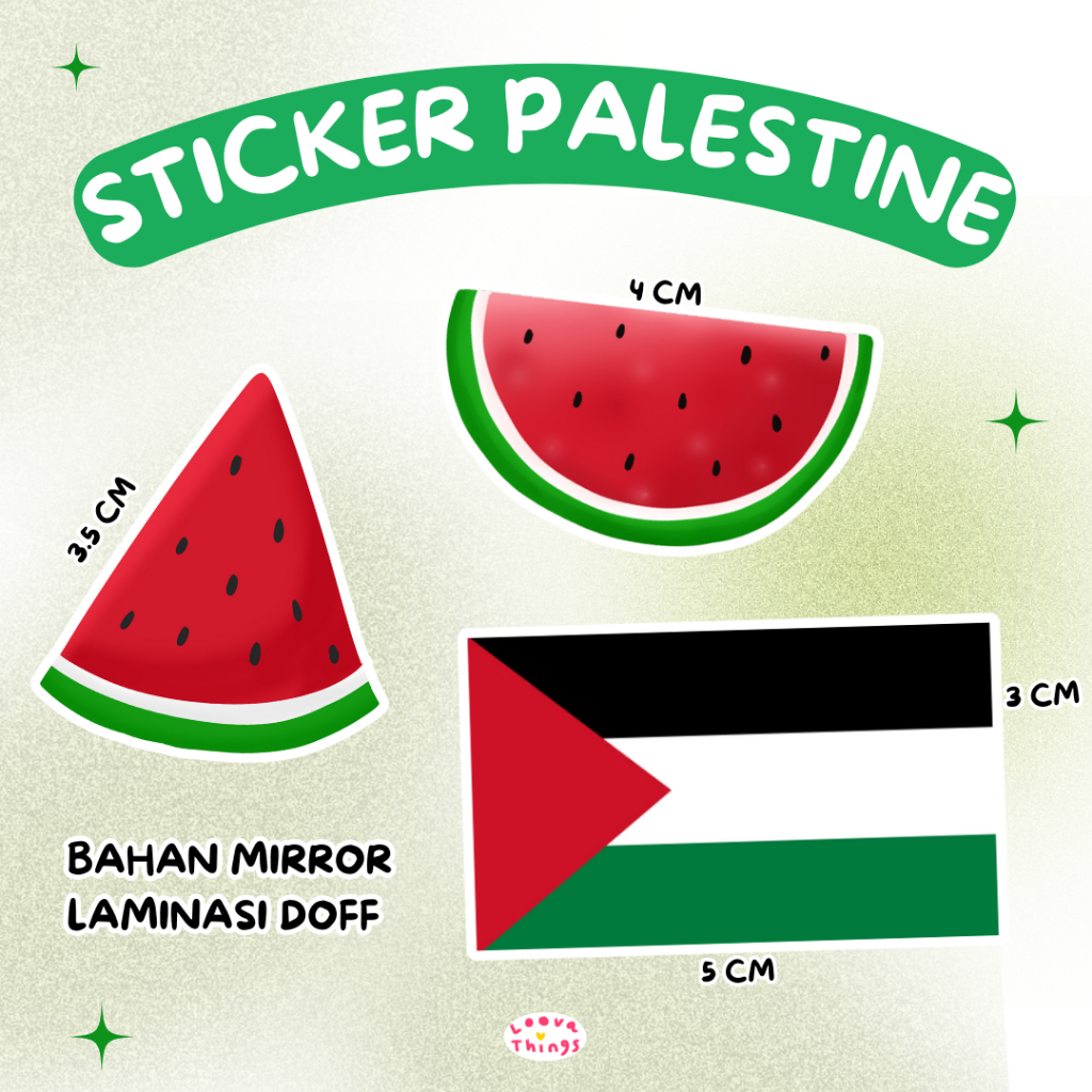 Jual STIKER FREE PALESTINE SEMANGKA BENDERA PALESTINA WATERMELON ...