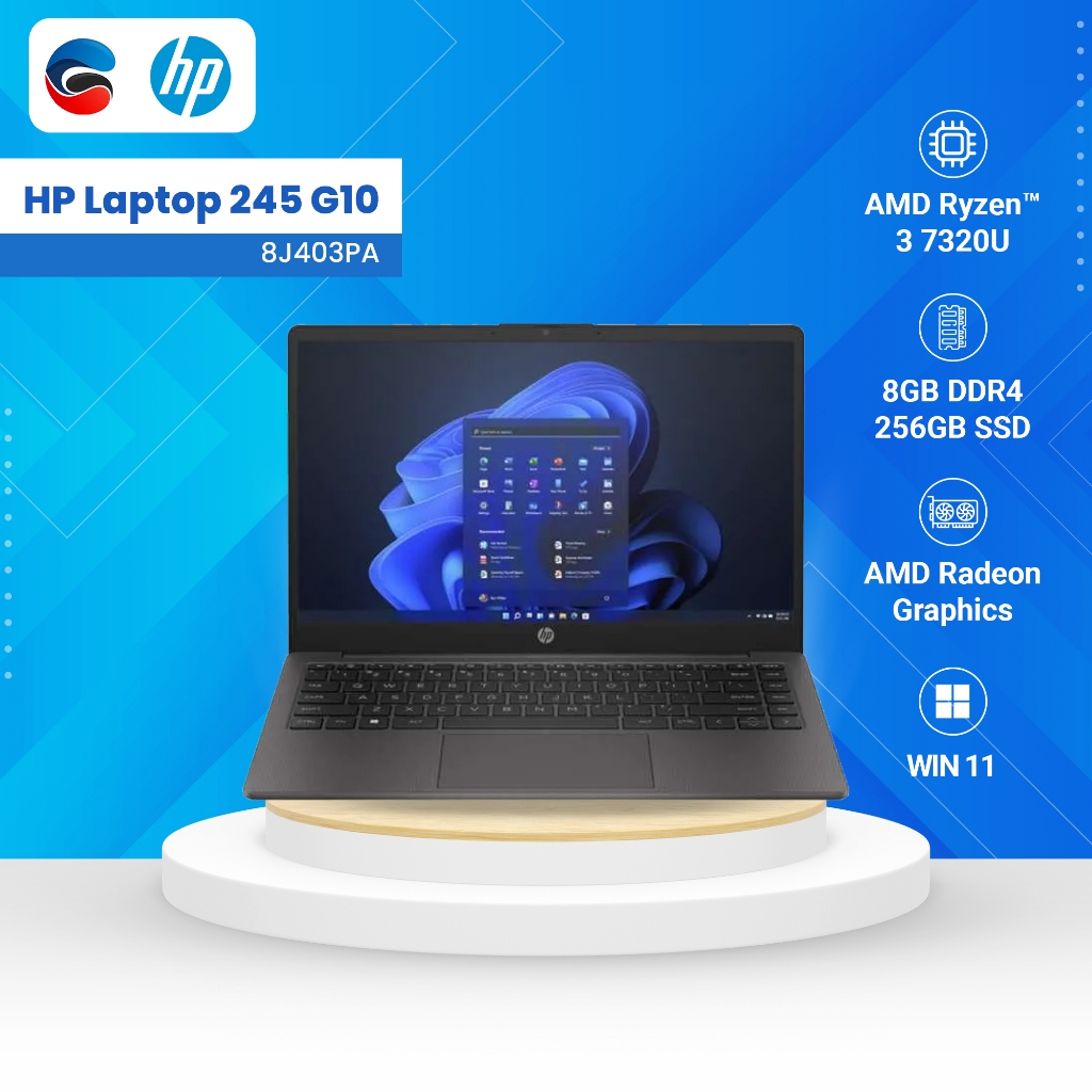 Jual HP Laptop 245 G10 AMD Ryzen 3 7320U Radeon 8GB 256GB 14" FHD W11 ...