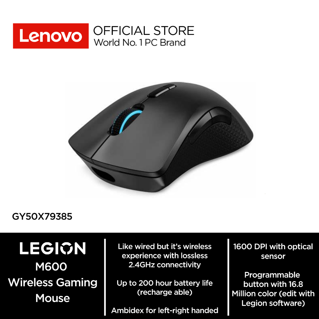 Jual Lenovo Legion M600 Wireless Gaming Mouse GY50X79385 (2.4GHz ...