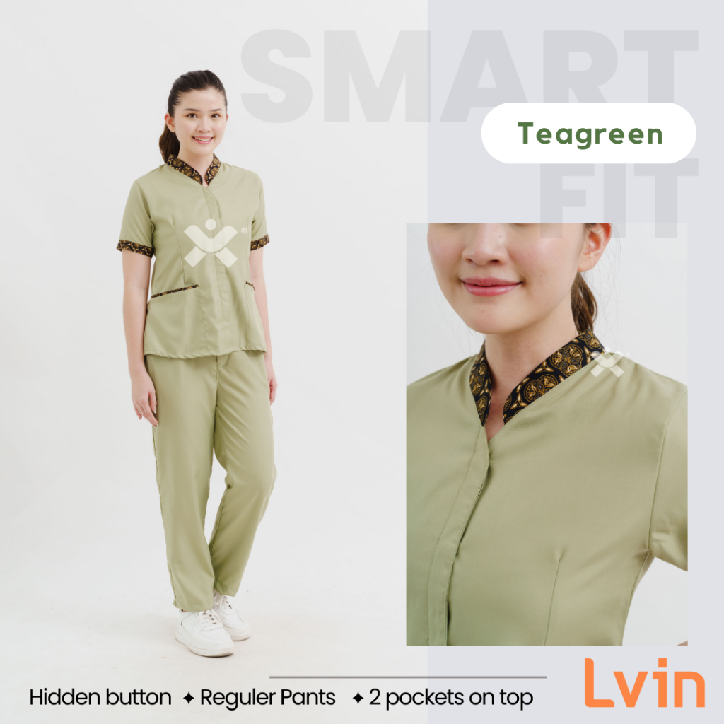 Jual Lvin Baju Seragam suster Haira Batik Series / nanny uniform ...