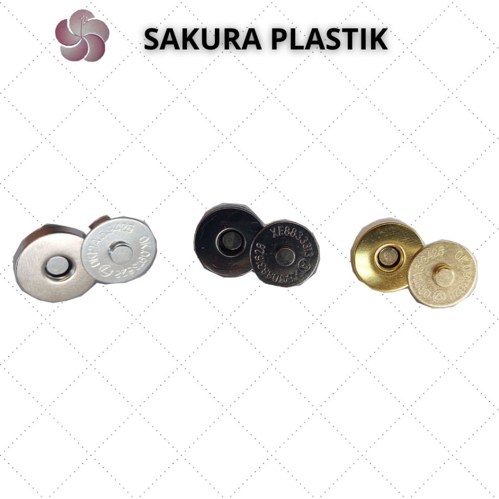 Jual KANCING MAGNET TAS 14mm @12pcs | Shopee Indonesia