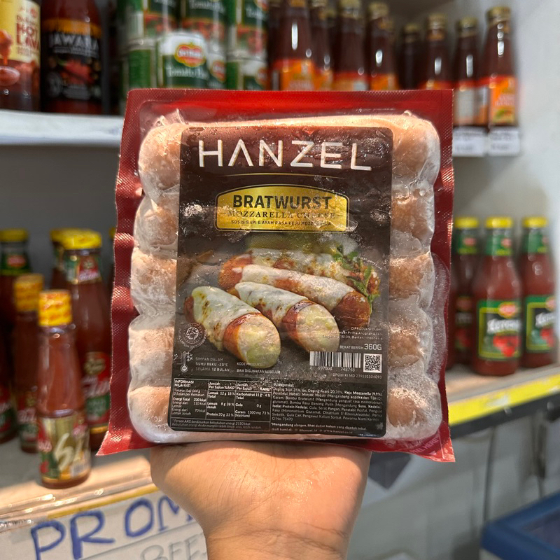Jual Hanzel sosis keju mozzarella 360g | Shopee Indonesia