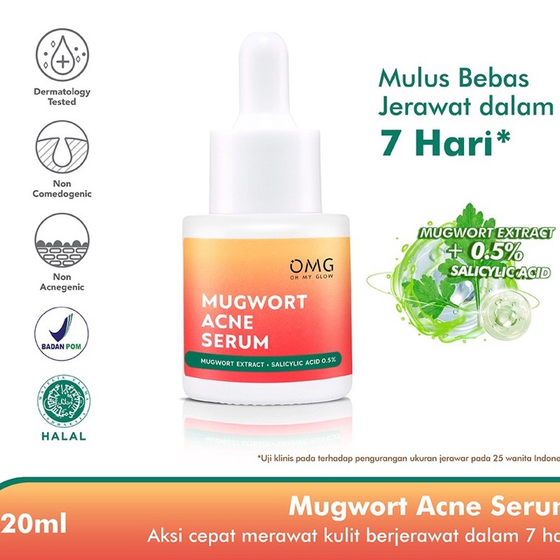 Jual OMG MUGWORT ACNE SERUM (new) | Shopee Indonesia