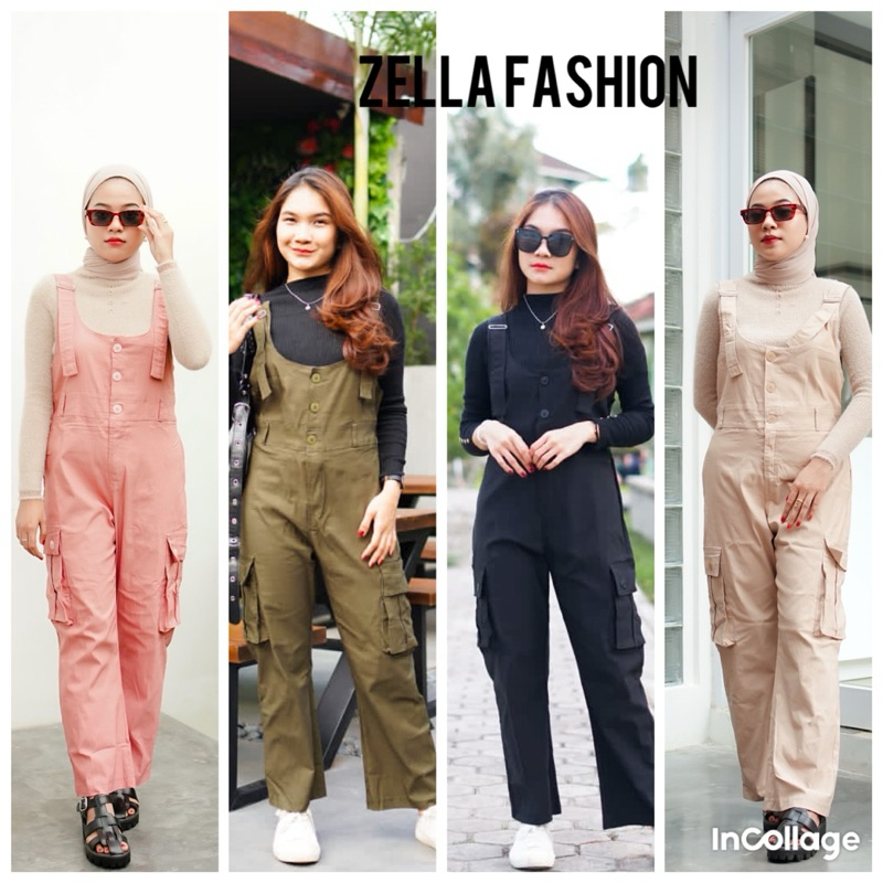 Jual JUMPSUIT CARGO INARA MODEL TERBARU/JUMPSUIT CARGO WANITA KEKINIAN ...