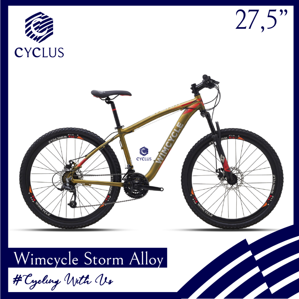 Jual Sepeda Gunung MTB Wimcycle Storm Alloy 24 Speed 27,5 Inch Anak ...