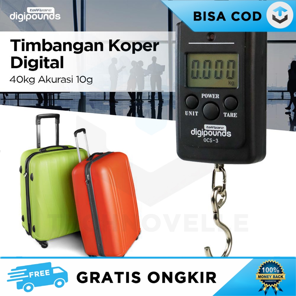 Jual TIMBANGAN KOPER DIGITAL GANTUNG LAYAR LCD BATERAI AAA STAINLESS ...