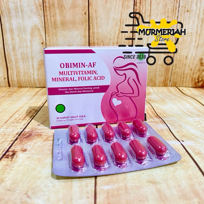 Jual OBIMIN-AF STRIP 10 Kaplet Multivitamin, Mineral & Folic Acid ...