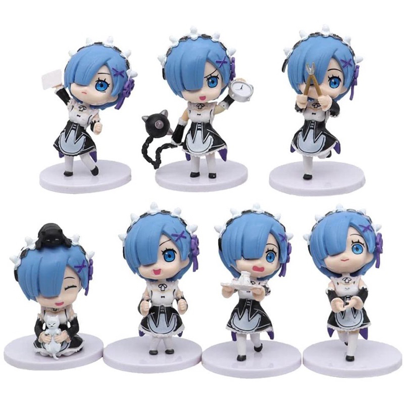 Jual Action Figure mini Re Zero Hajimeru Rem chibi maid wear | Shopee ...