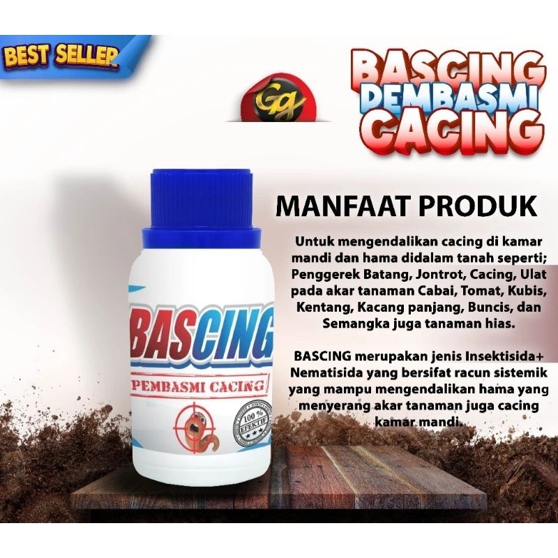 Jual BASCING 100GR RACUN PEMBASMI CACING KELABANG LIPAN LINTAH ULAT ...