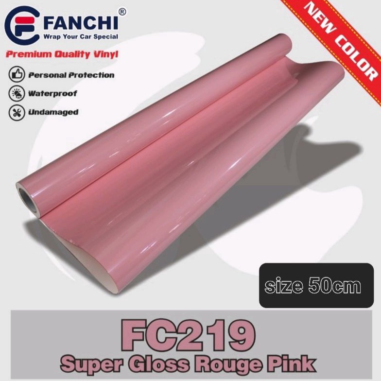 Jual [Miliki] Sticker Fanchi FC219 Super Gloss Glossy Rouge Pink ...