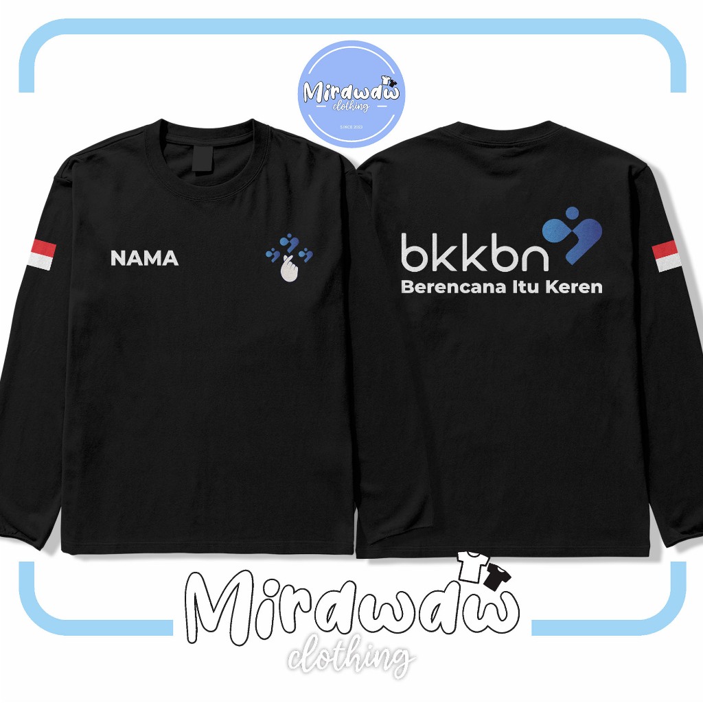 Jual Kaos BKKBN Berencana Itu Keren Gratis Nama Kamu Lengan Panjang ...