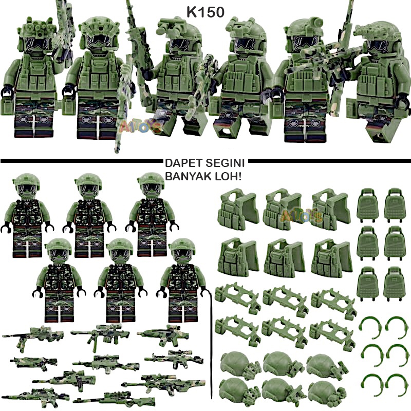 Jual Mainan tentara plastik mainan SWAT ghost mainan militer mainan ...