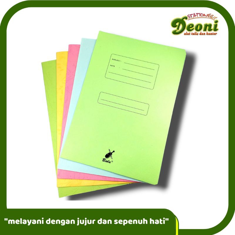 Jual Biola Map Kertas Polos / Stopmap Kertas Banyak Warna 1 PCS ...