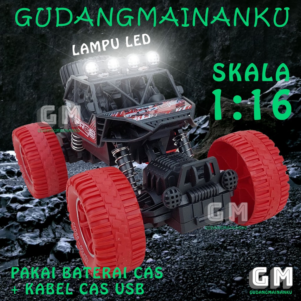 Jual 1:16 RC Remote Control Mobil ROCK CRAWLER CLIMBER Dengan Lampu ...