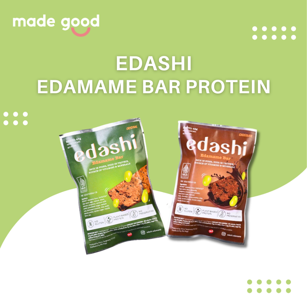 Jual Edashi Edamame Protein Bar 49gr Bebas Gluten Plant Based | Shopee ...