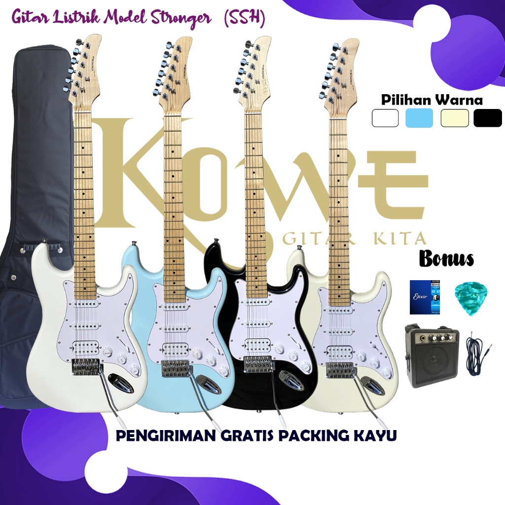Jual Gitar Elektrik Original KOWE Stronger (SSH) NEW | Shopee Indonesia