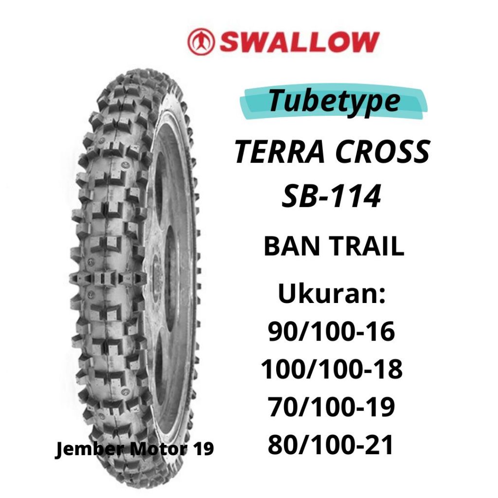 Jual BAN LUAR MOTOR SWALLOW TERRA CROSS 100/100-18, 70/100-19, 80/100 ...