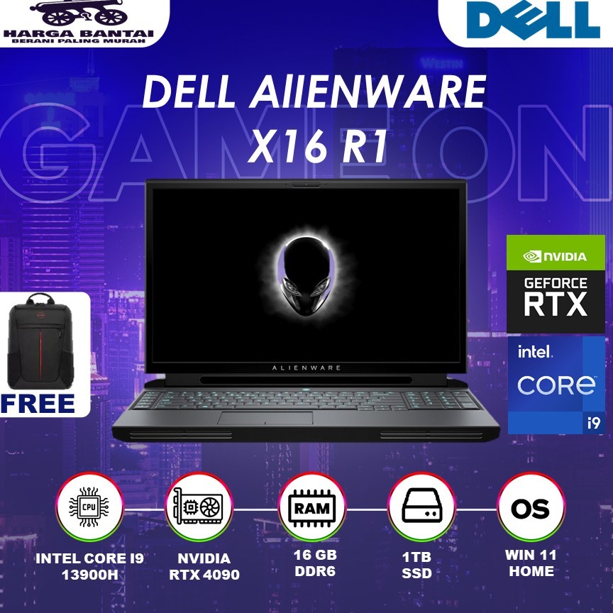 Jual DELL AlIENWARE X16 R1 I9 13900 RTX4090 16GB 1TB W11 | Shopee Indonesia