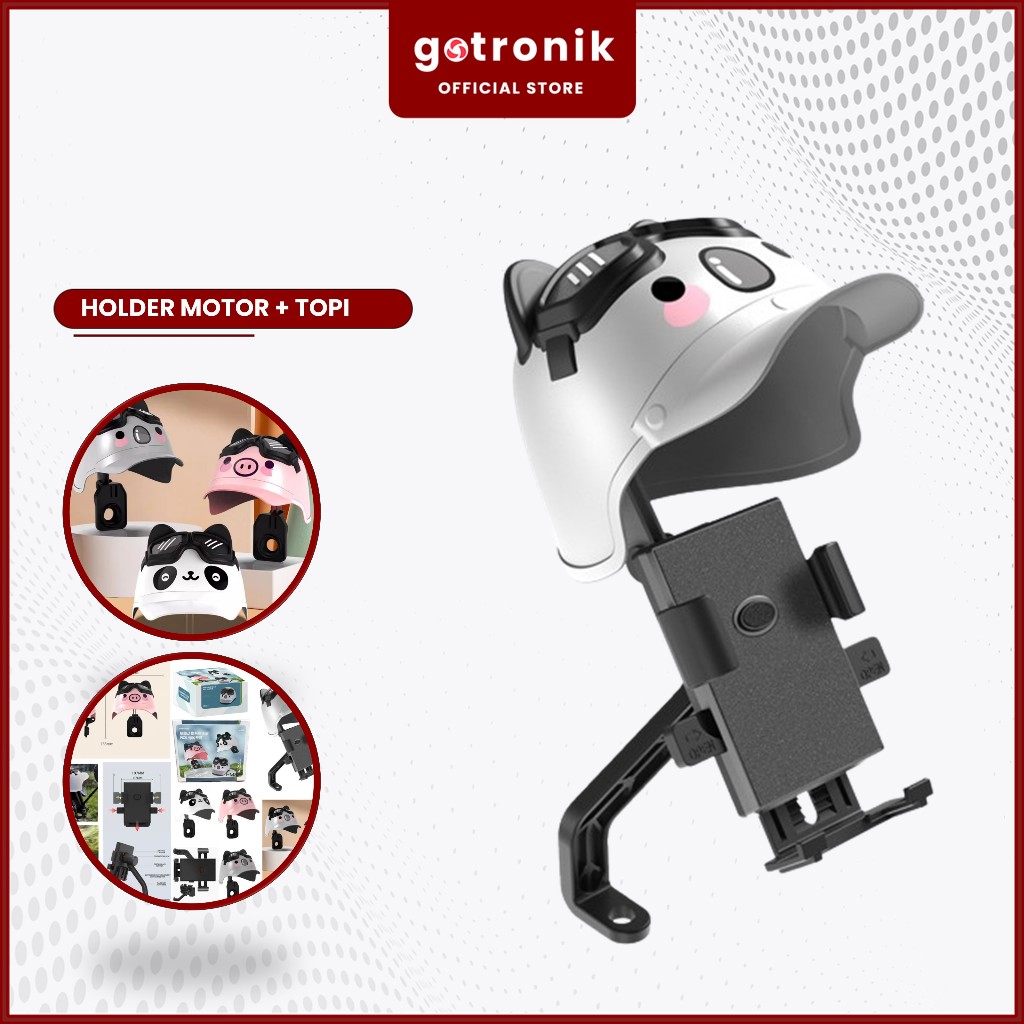 Jual Phone Holder Hp Motor Spion + Topi Helm Lucu Phone Holder Karakter ...