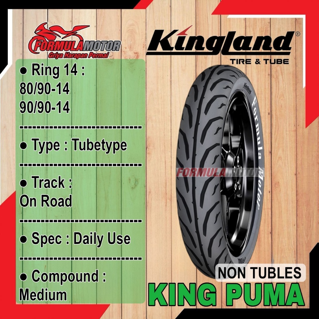 Jual Kingland King Puma Ring 14 Tubetype - Ban Motor Matic Non Tubles ...