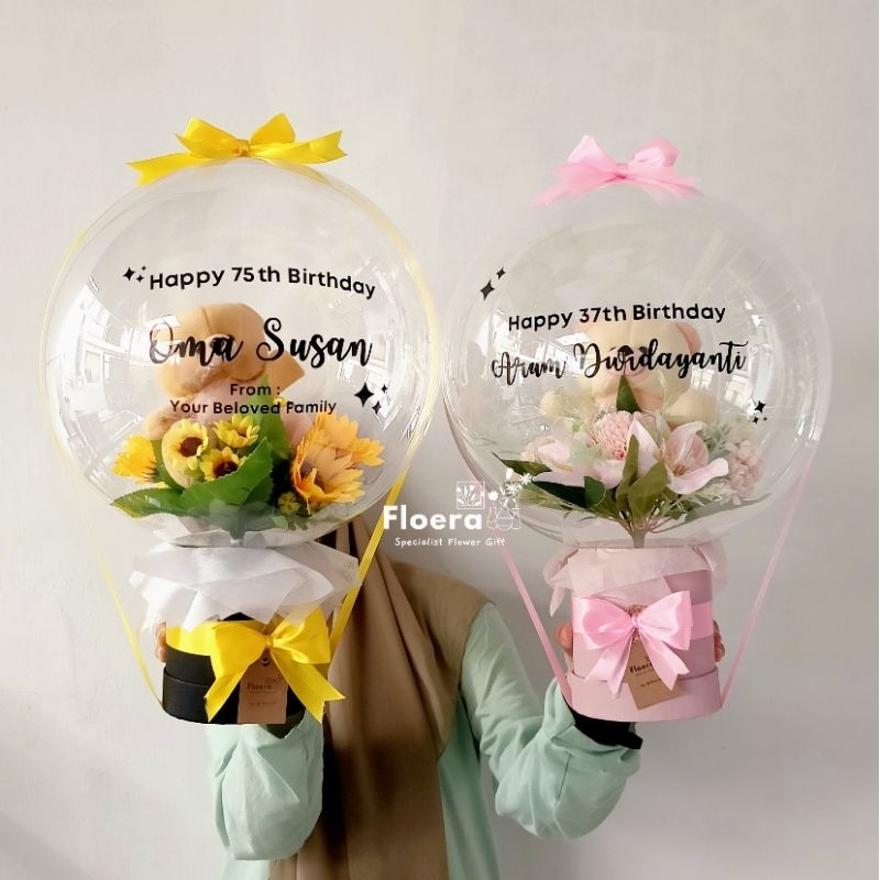 Jual Buket balon bunga palsu boneka hot air balloon bouquet grand ...