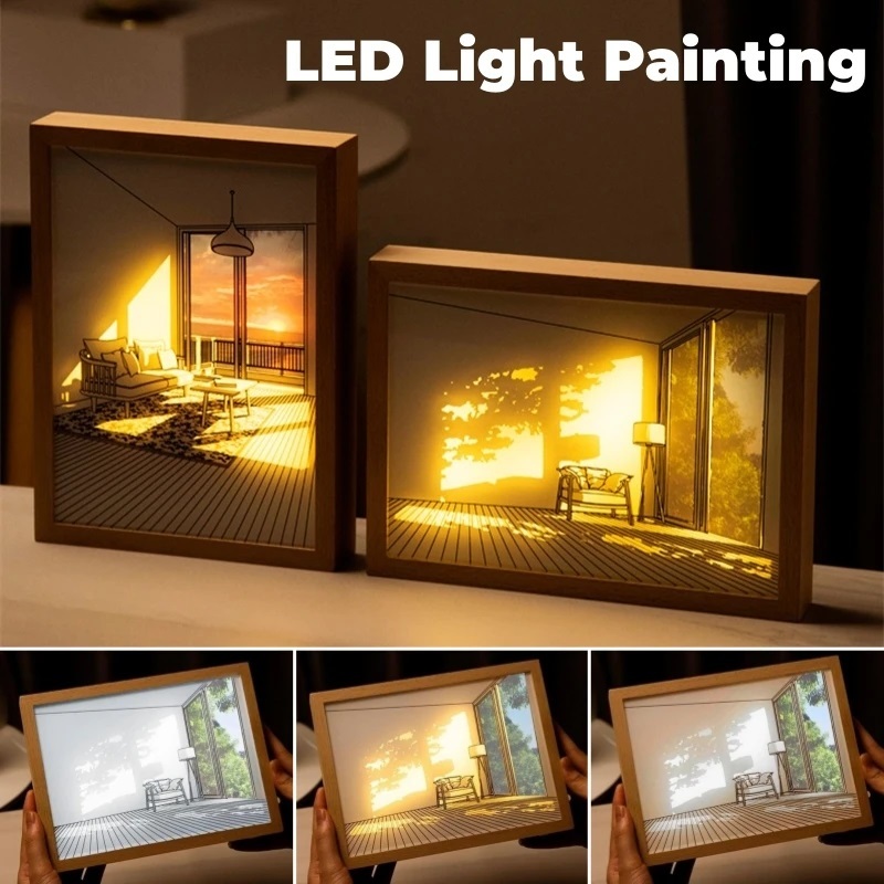 Jual Light Painting Lamp Decor Painting Adjustable USB Plug Lampu Meja ...