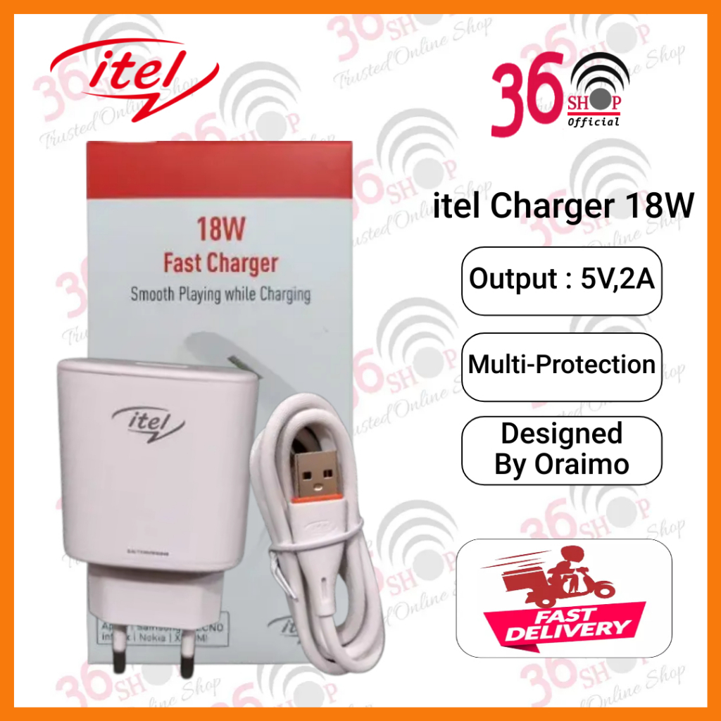 Jual ITEL CHARGER ORIGINAL 18W TRAVEL ADAPTOR 18W FAST CHARGER TYPE C ...