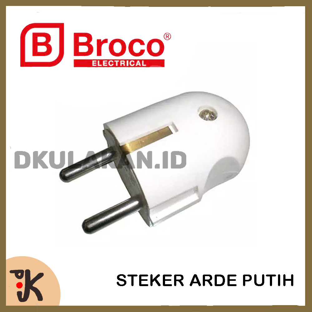 Jual BROCO STEKER ARDE PUTIH TIPE 13310 COLOKAN BULAT | Shopee Indonesia